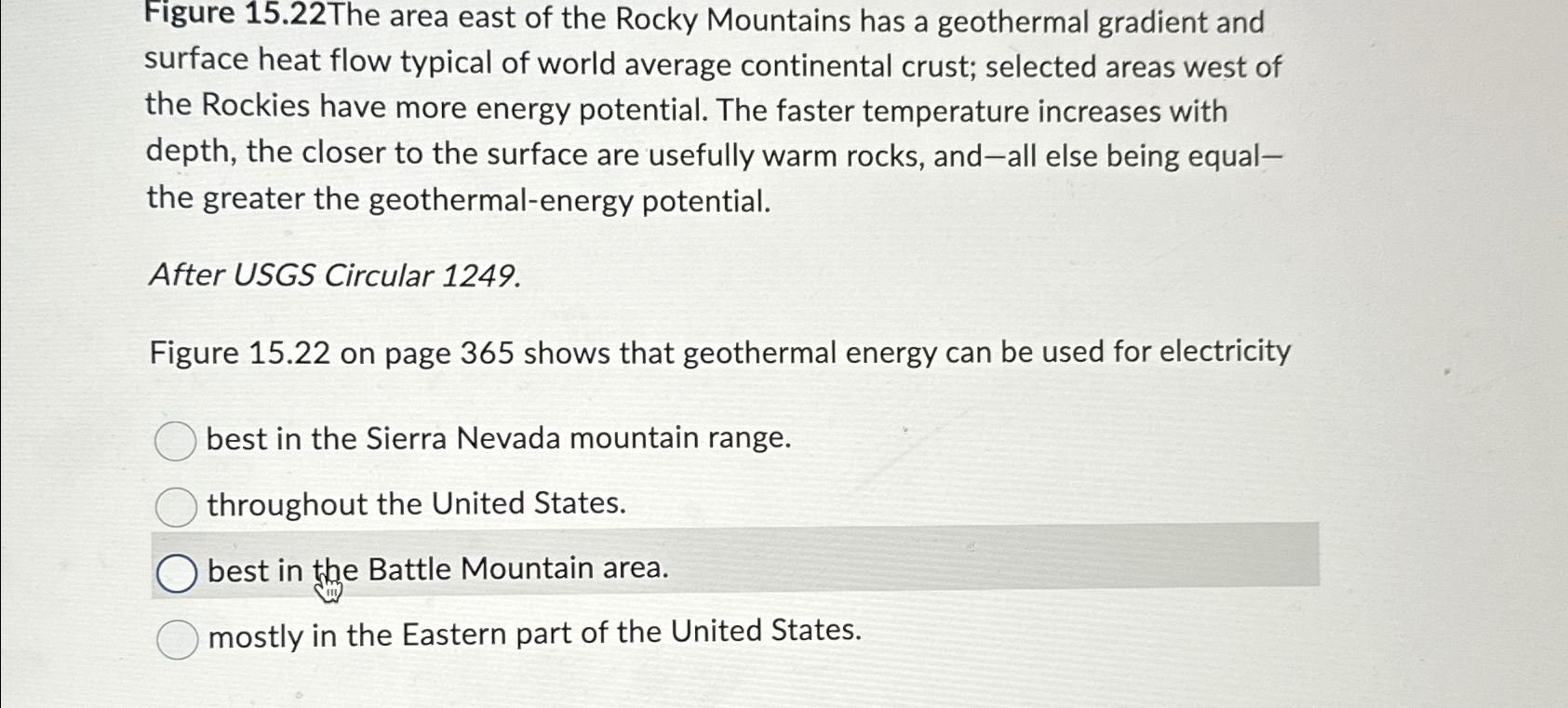 Solved Figure 15.22The area east of the Rocky Mountains has | Chegg.com