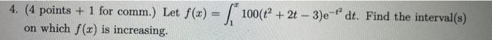 Solved 4. (4 points +1 for comm.) Let | Chegg.com