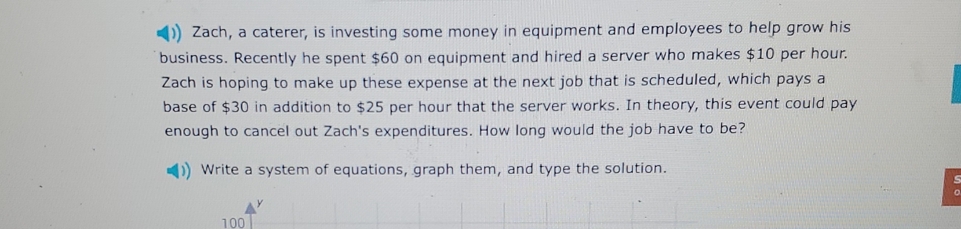 Solved Zach, a caterer, is investing some money in equipment | Chegg.com