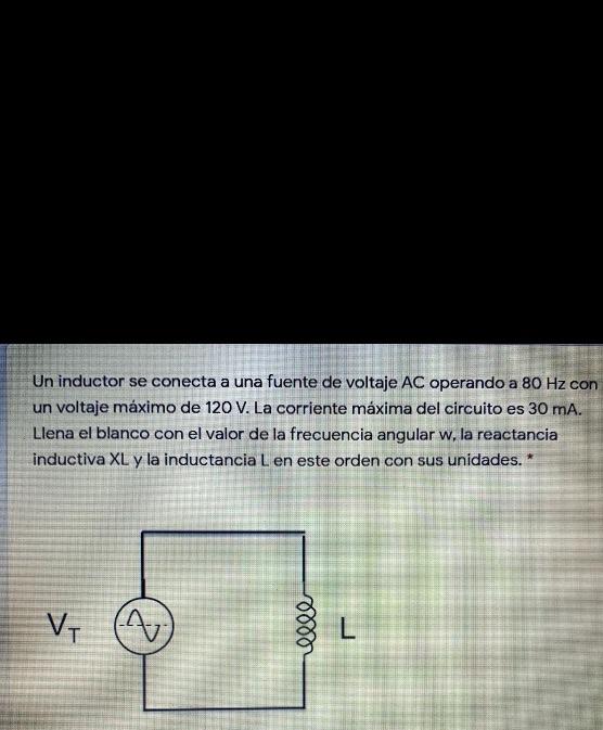 Solved find angular frequence W, inductive reactance XL, and | Chegg.com