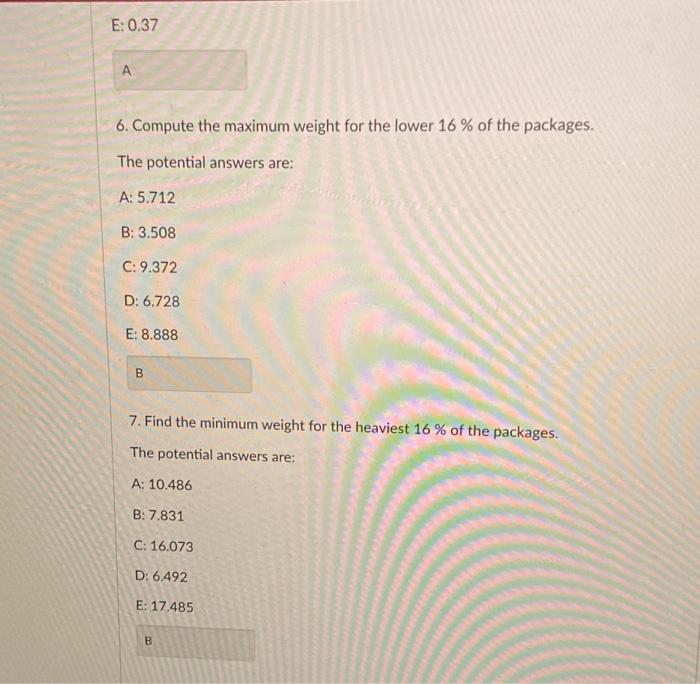 Solved Packages in a package delivery service are divided | Chegg.com