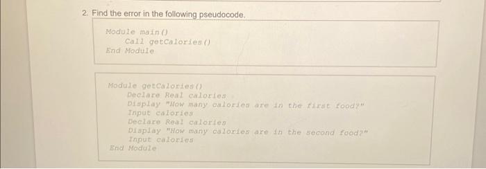Solved 3. Find the potential error in the following | Chegg.com