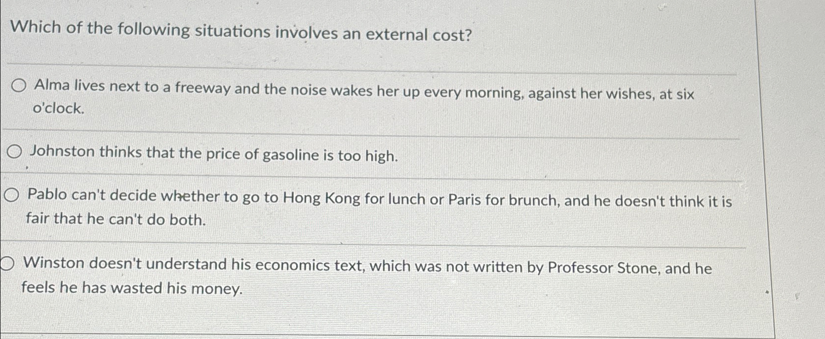 Solved Which of the following situations involves an | Chegg.com