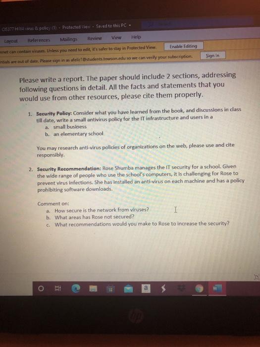 Solved C1577 H vrut & policy de Protected ViewSaved to this | Chegg.com