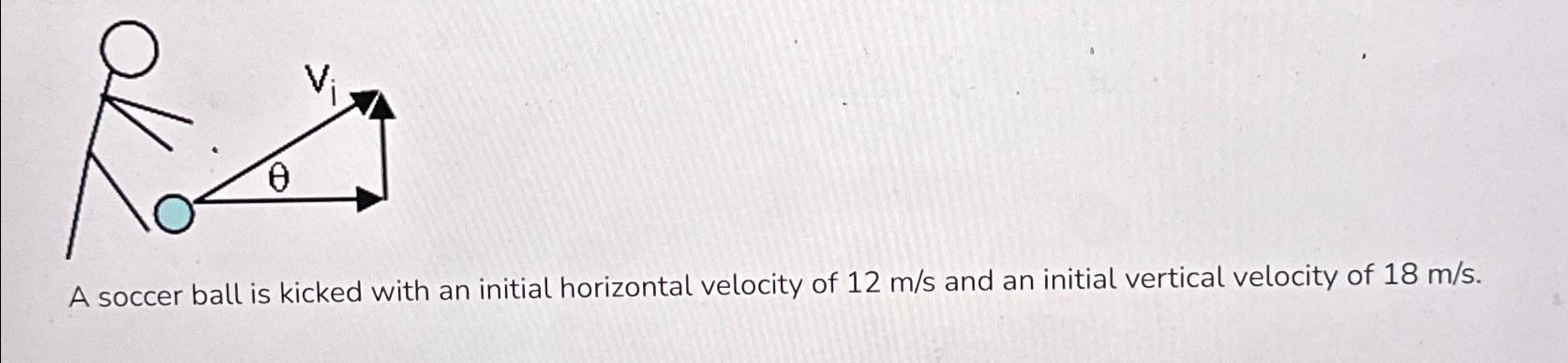 Solved A soccer ball is kicked with an initial horizontal | Chegg.com