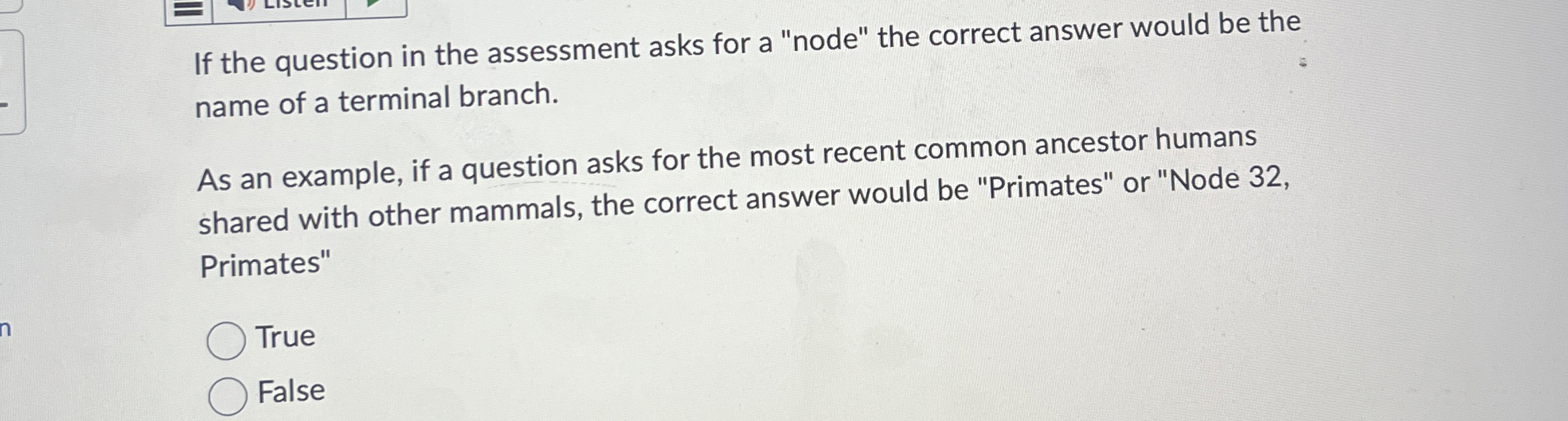 Solved If the question in the assessment asks for a "node" | Chegg.com