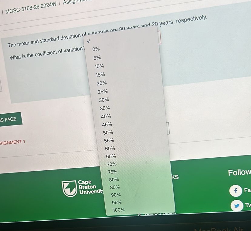 Solved I MGSC-5108-26.2024WThe mean and standard deviation | Chegg.com