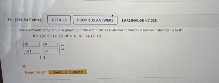 Solved 14. (0/4,54 Points) DETAILS PREVIOUS ANSWERS | Chegg.com Solved 14. (0/4,54 Points) DETAILS PREVIOUS ANSWERS | Chegg.com