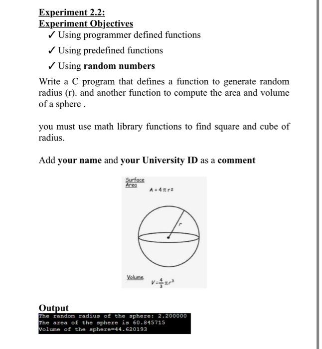 Solved Experiment 2.2: Experiment Objectives Using | Chegg.com