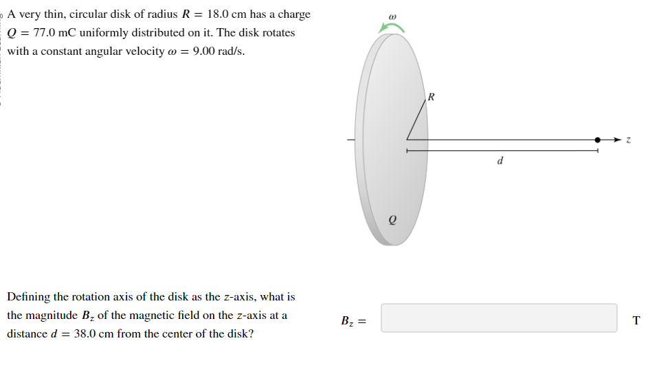 A very thin, circular disk of radius R=18.0 ﻿cm has a | Chegg.com