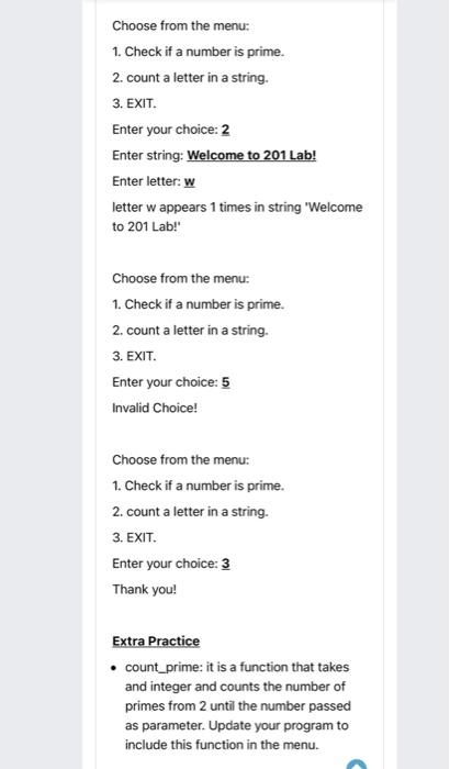 Solved Write a Python program that displays a menu and asks | Chegg.com