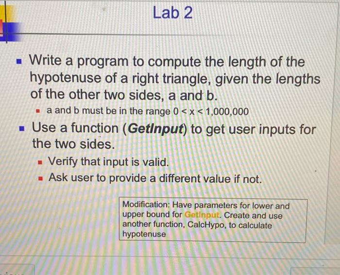 Solved Lab 1 - Write a program that implements the 'square' | Chegg.com