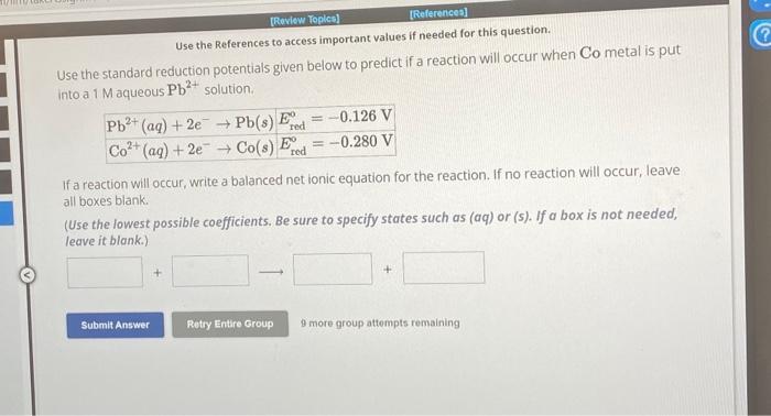 Solved Use the standard reduction potentials given below to | Chegg.com