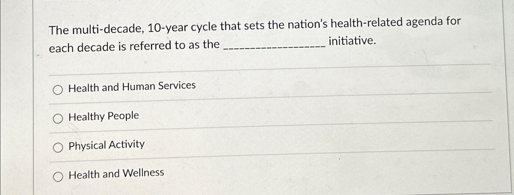 Solved The multi-decade, 10-year cycle that sets the | Chegg.com