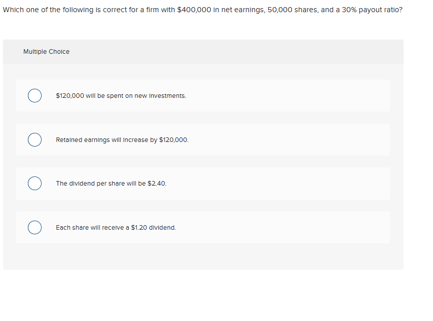 Solved Which one of ﻿the following is ﻿correct for a firm | Chegg.com