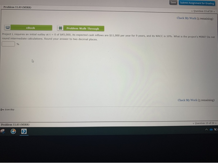 Solved Save Submit Assignment for Grading Problem 11.03 | Chegg.com