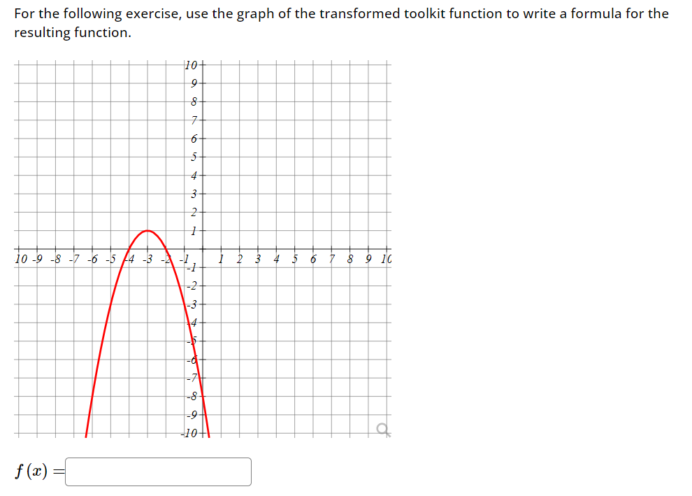 For the following exercise, use the graph of the | Chegg.com