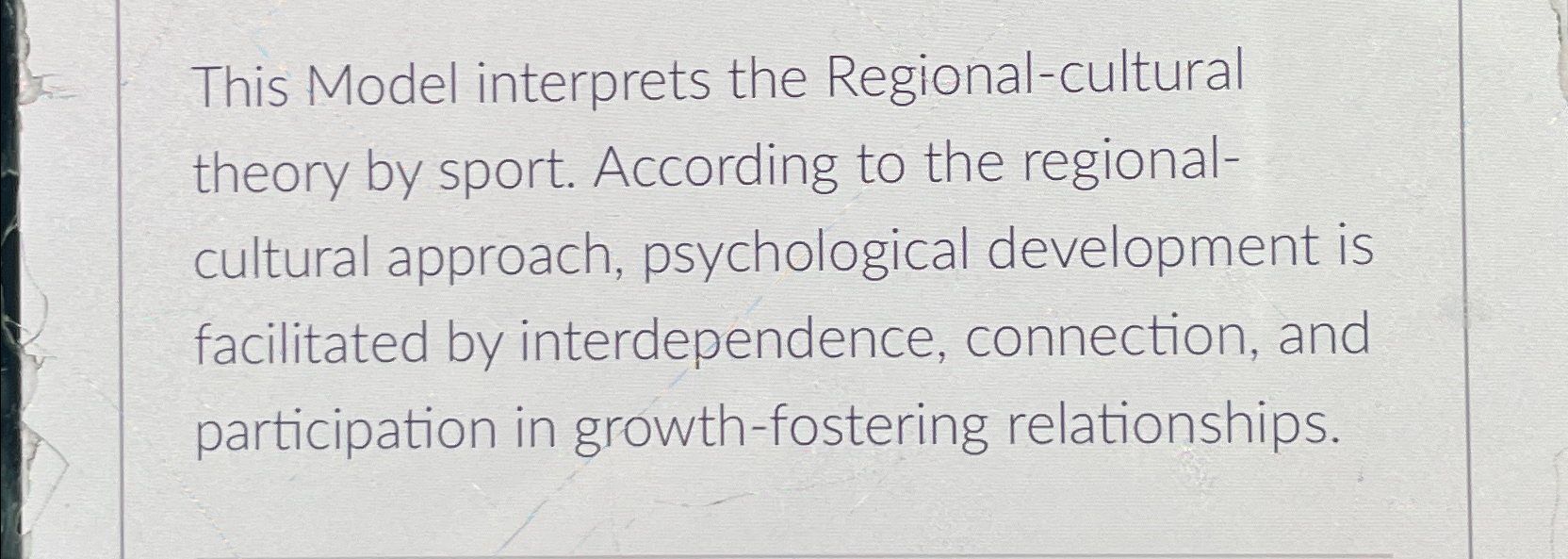 Solved This Model interprets the Regional-cultural theory by | Chegg.com