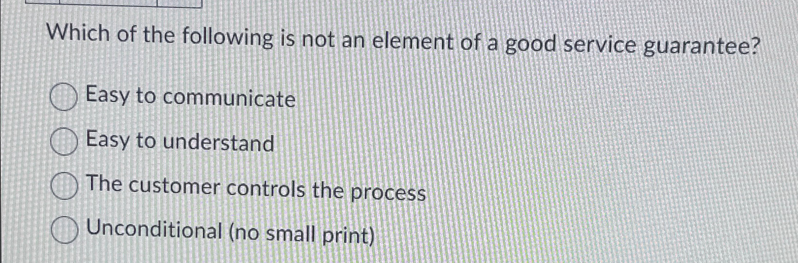 Solved Which of the following is not an element of a good | Chegg.com