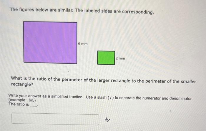 Solved The figures below are similar. The labeled sides are | Chegg.com