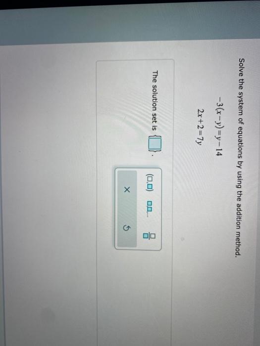Solved Solve by using the substitution method. Express | Chegg.com