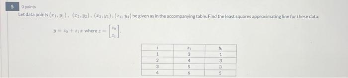 Solved 5 points Let data points | Chegg.com