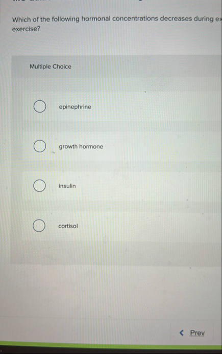 Solved Which of the following hormonal concentrations | Chegg.com