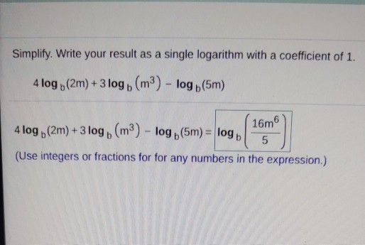 Solved Simplify. Write your result as a single logarithm | Chegg.com