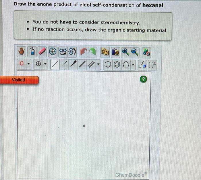Solved Draw the enone product of aldol self-condensation of | Chegg.com