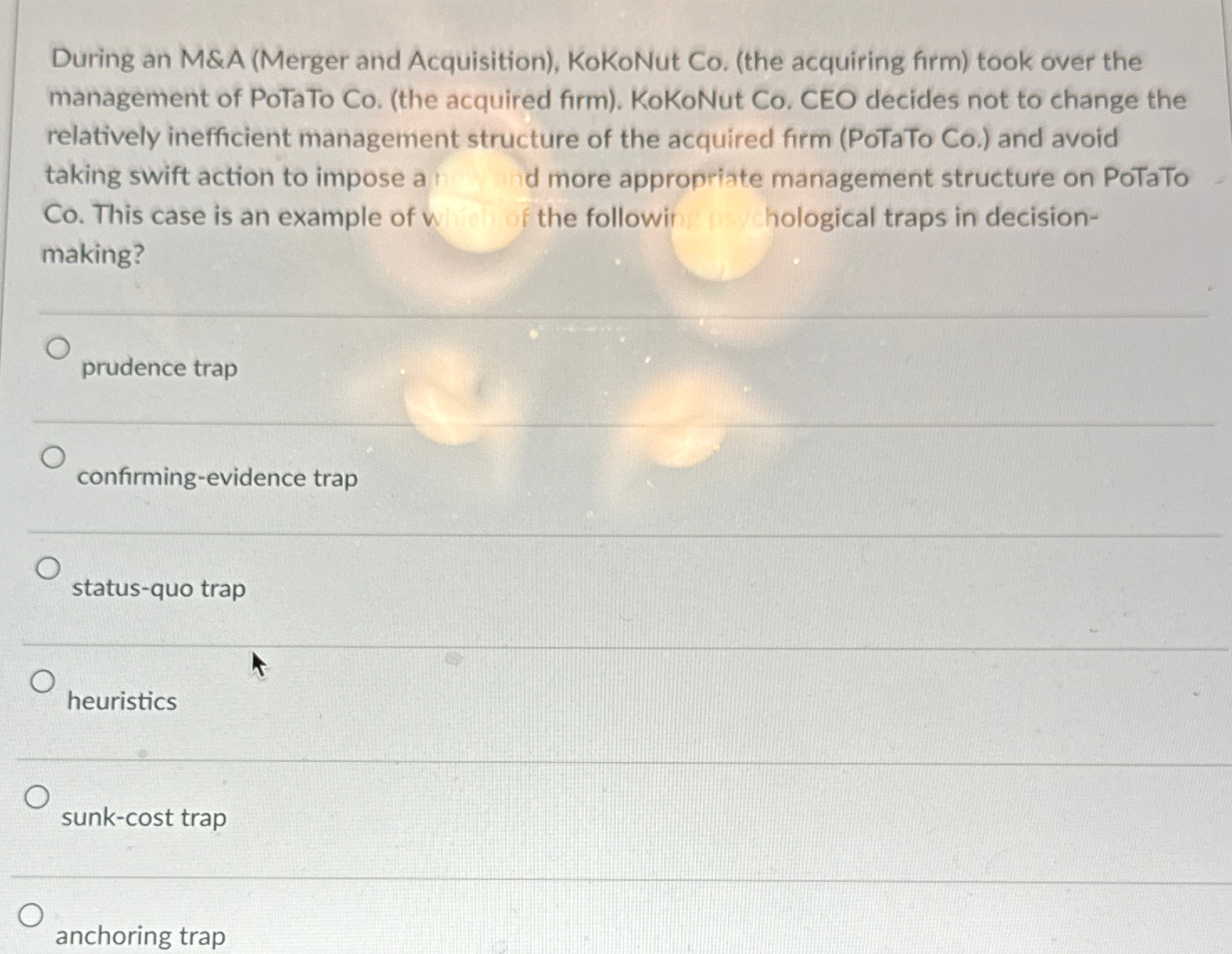 Solved During an M&A (Merger and Acquisition), ﻿KoKoNut | Chegg.com