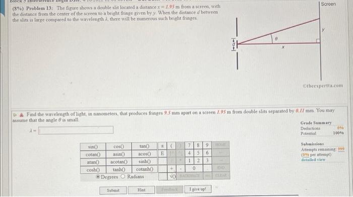 Solved BIOCA Scroon (8%) Problem 13: The figure shows a | Chegg.com