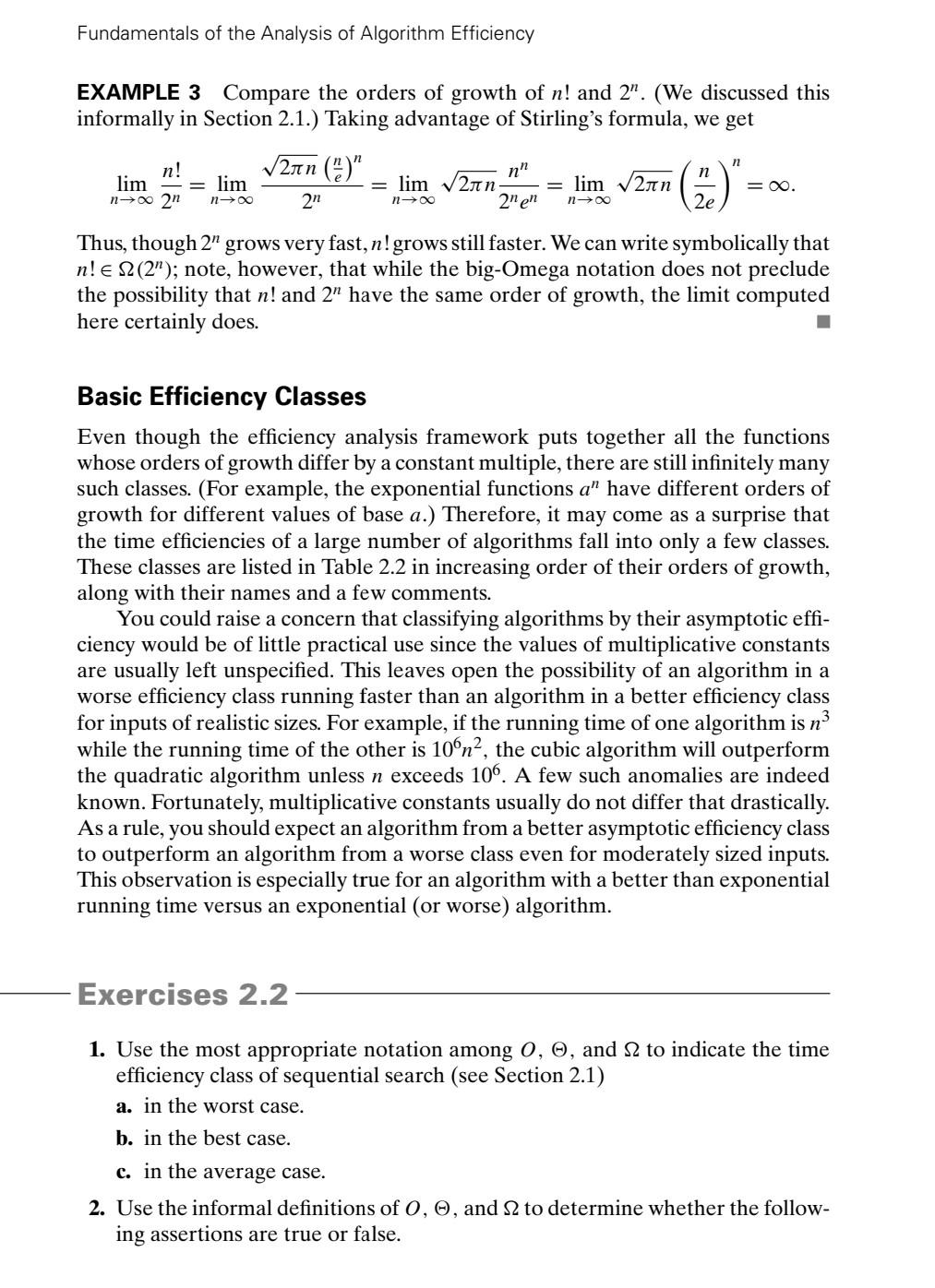 Solved Fundamentals of the Analysis of Algorithm Efficiency | Chegg.com