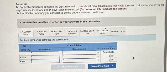 Solved Problem 13-5A (Algo) Comparative ratio analysis LO P3 | Chegg.com