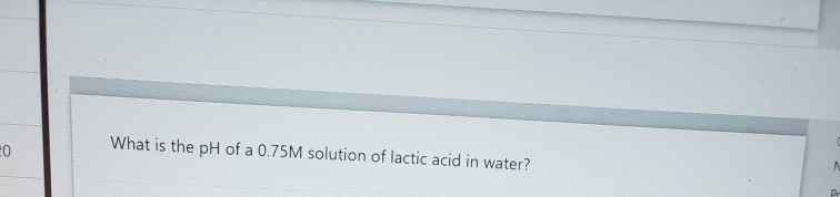 Solved The aqueous dissociation of lactic acid, shown below, | Chegg.com
