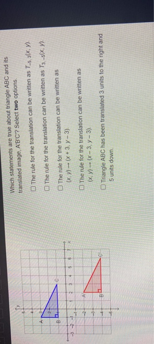 Solved Which statements are true about triangle ABC and its | Chegg.com