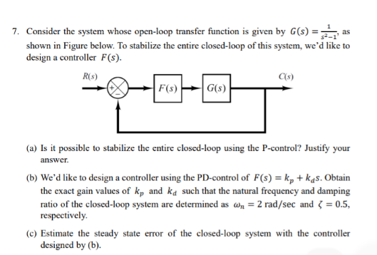 Solved Consider the system whose open-loop transfer function | Chegg.com