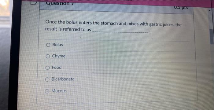 Solved The stomach is a storage organ that also has the role | Chegg.com