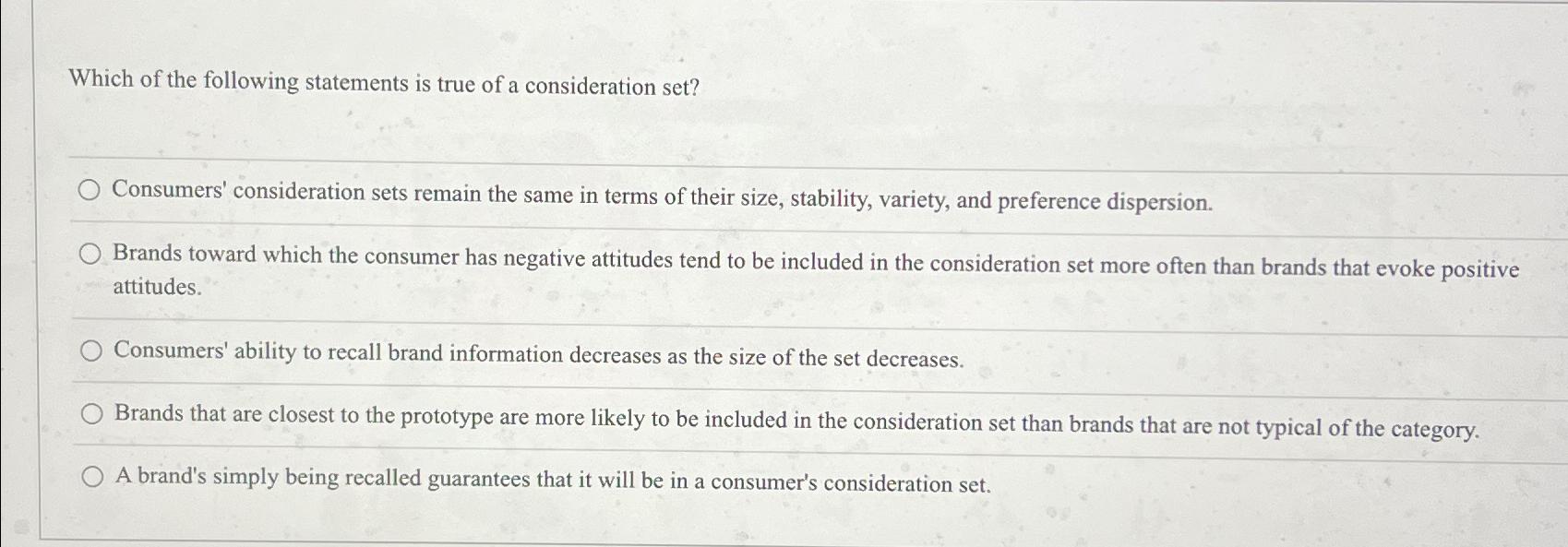 Solved Which of the following statements is true of a | Chegg.com