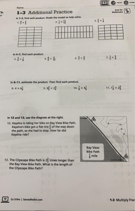 Solved a Scan for Multimedia Name: 1-3 Additional Practice | Chegg.com