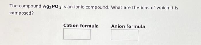 Solved The compound Cas is an ionic compound. What are the | Chegg.com