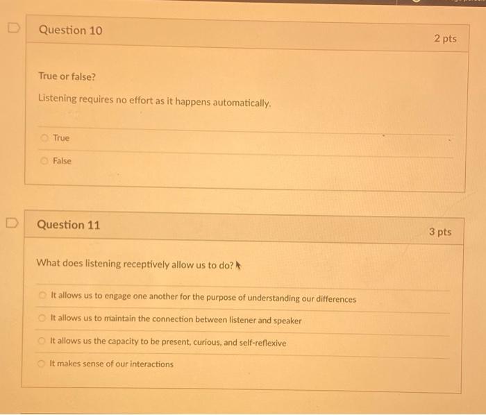 True or false? Listening requires no effort as it | Chegg.com