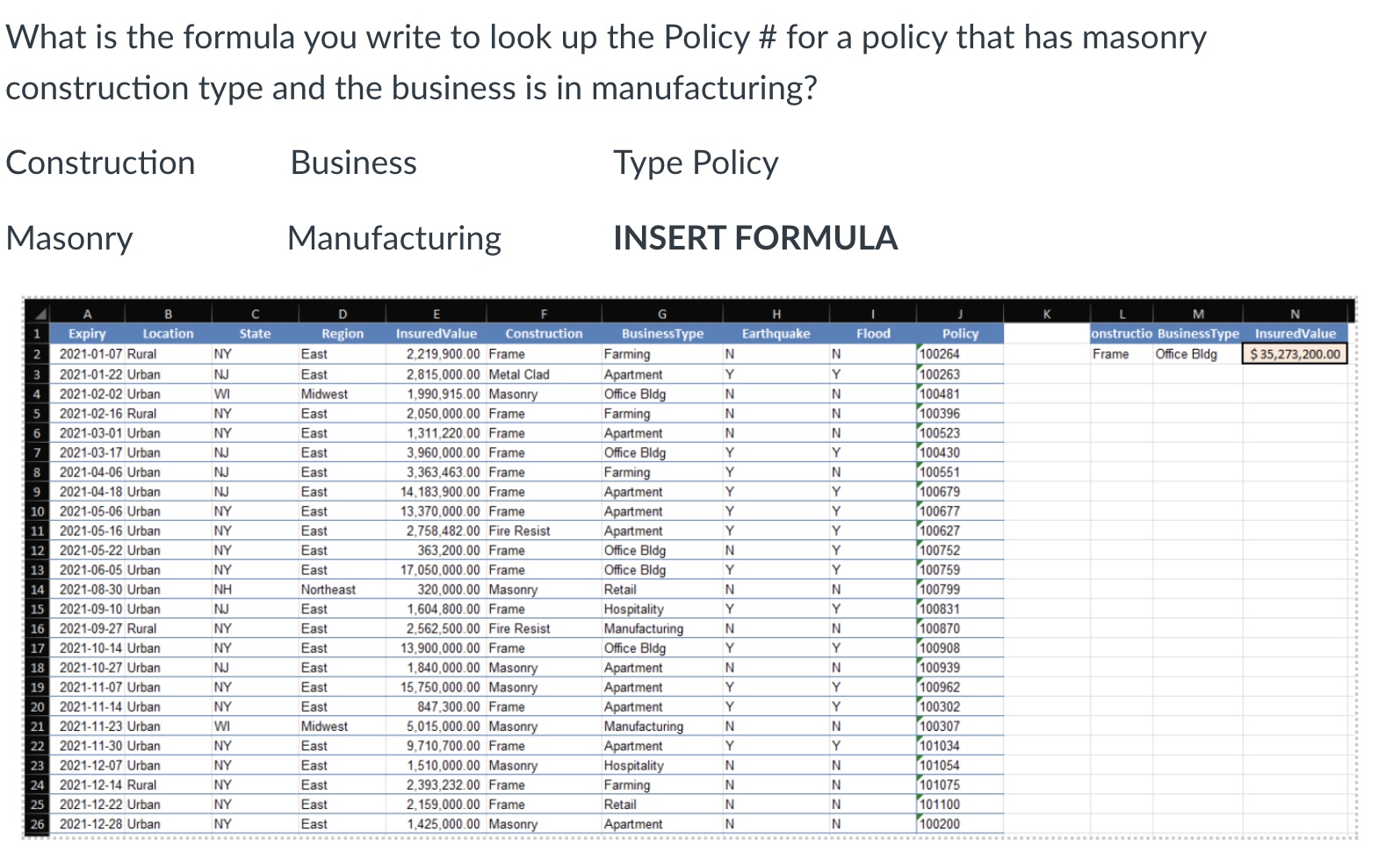 Solved =INDEX(C:C, | Chegg.com