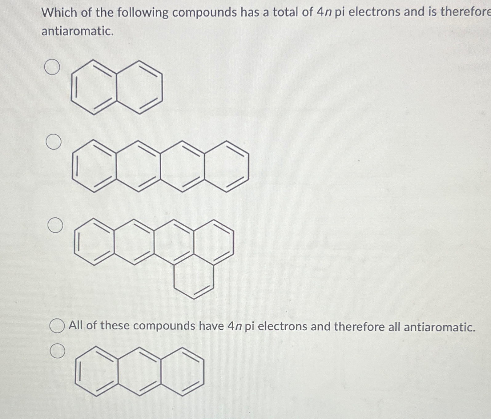 Solved Which of the following compounds has a total of 4n | Chegg.com