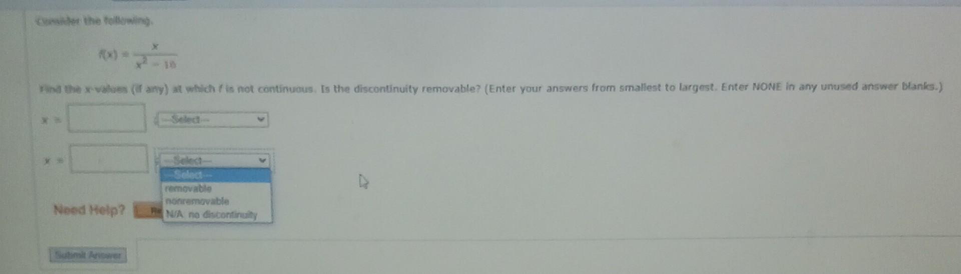 Solved Discuss the continuity of the function on the closed | Chegg.com