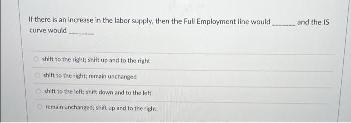 Solved If there is an increase in the labor supply, then the | Chegg.com