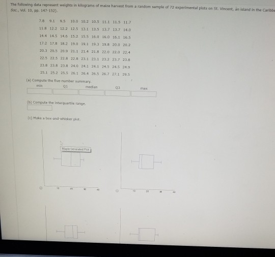Solved The following data represent weights in kilograms of | Chegg.com