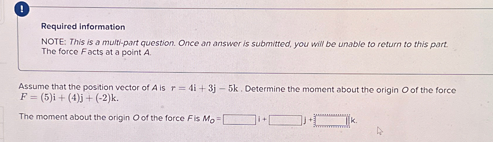 Solved !Required informationNOTE: This is a multi-part | Chegg.com