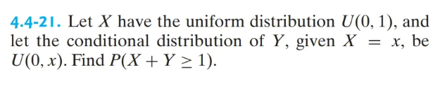 Solved 4.4-21. ﻿Let x ﻿have the uniform distribution U(0,1), | Chegg.com