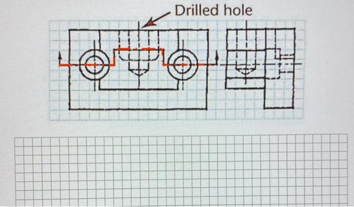 Solved Redraw two given views and draw the section view in | Chegg.com