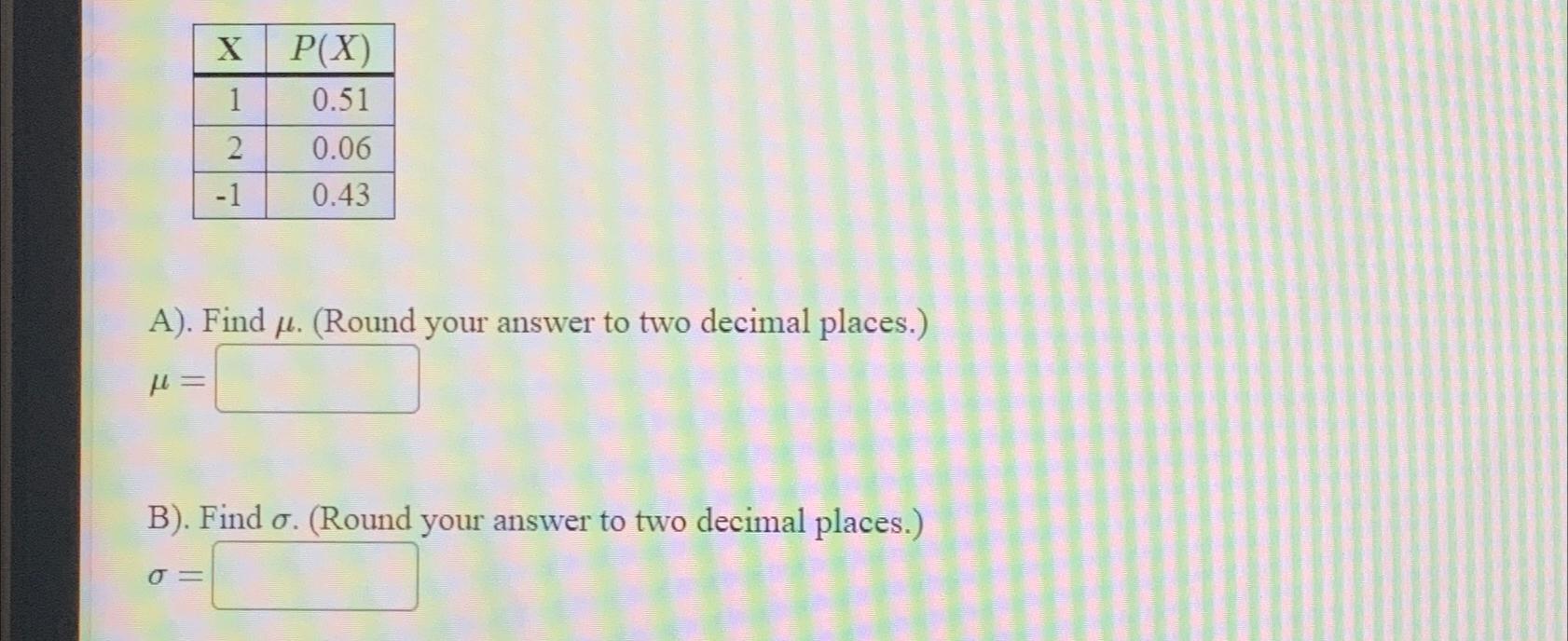 Solved \table[[x,P(x) | Chegg.com